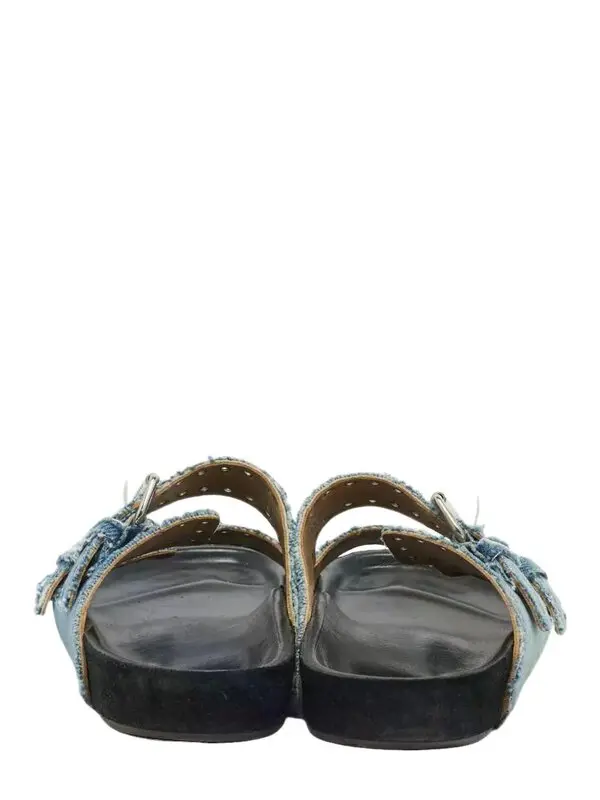 ISABEL MARANT VINTAGE Lenny Eyelet Embellished Sandals - Blue