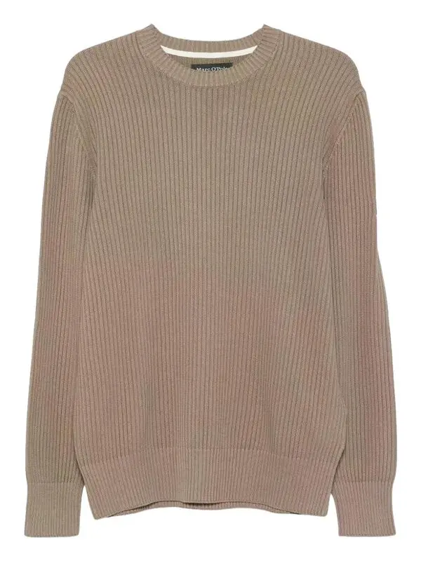 Marc O'polo Ribbed Knit Crew Neck Sweater - Neutrals