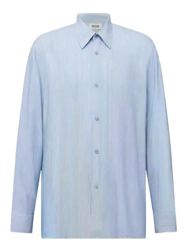 DRYKORN Gaunt Vertical-stripe Shirt - Blue