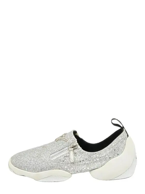 GIUSEPPE ZANOTTI Tone Glitter Low-top Sneakers - Silver