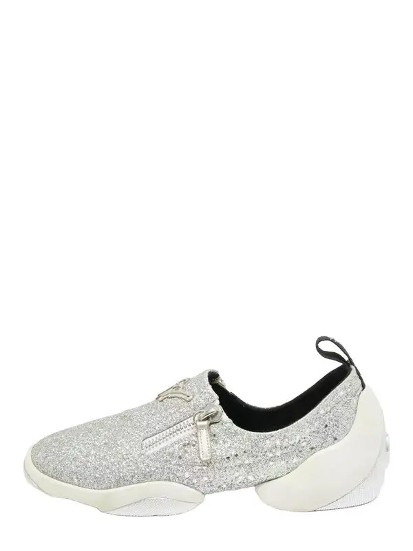 GIUSEPPE ZANOTTI Tone Glitter Low-top Sneakers - Silver