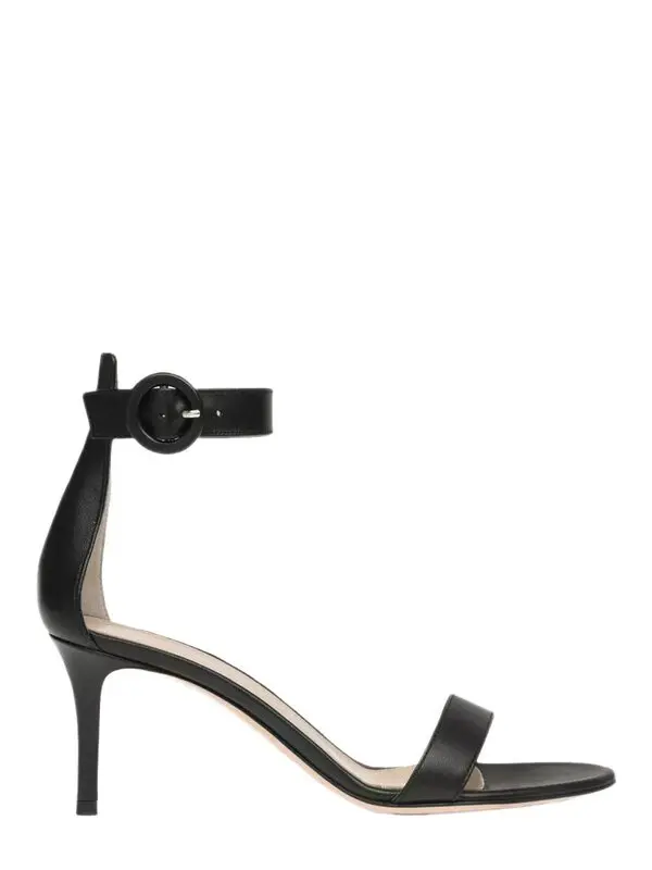 GIANVITO ROSSI Portofino Leather Sandals - Black