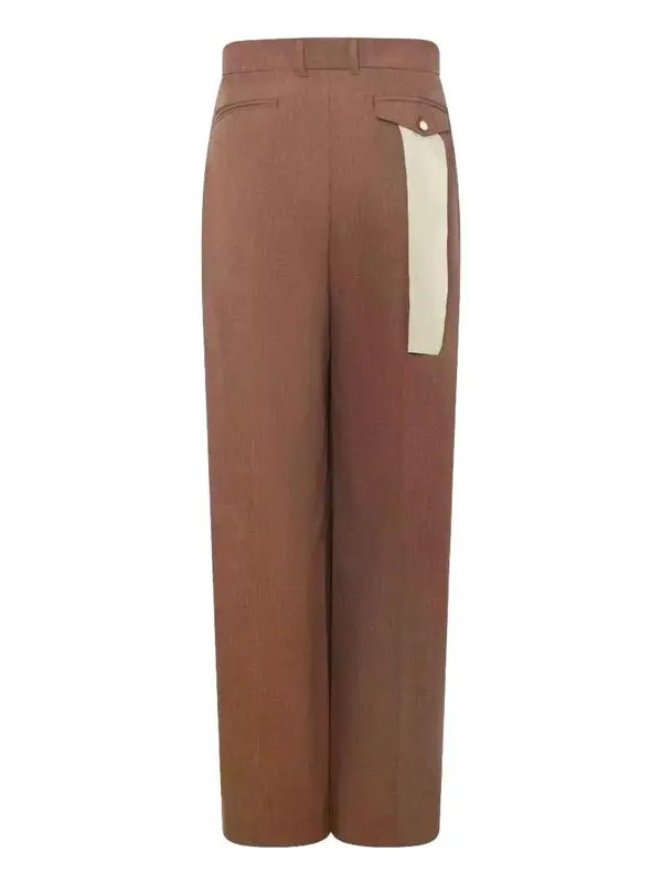 IMPOSSIBLE LOVE Inno Logo-tag Pleated Trousers - Brown