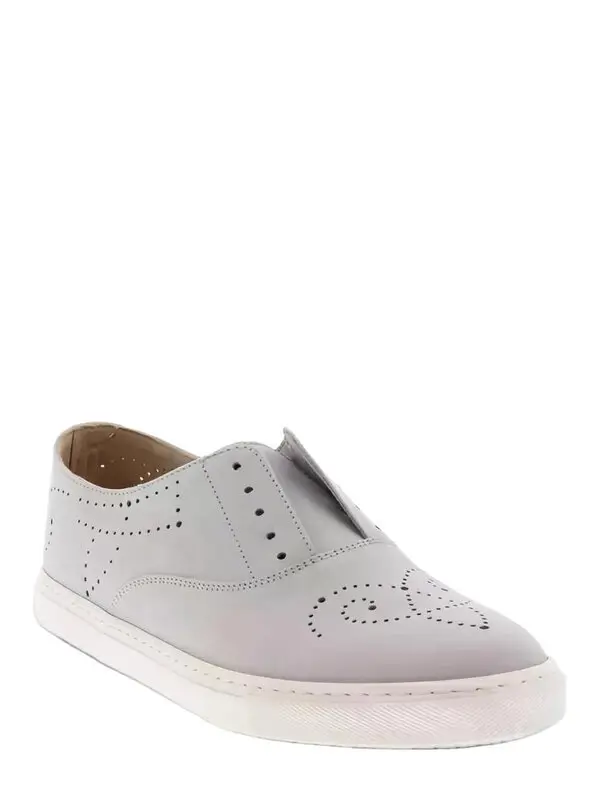 Fratelli Rossetti Perforated Leather Slip-on Sneakers - Grey
