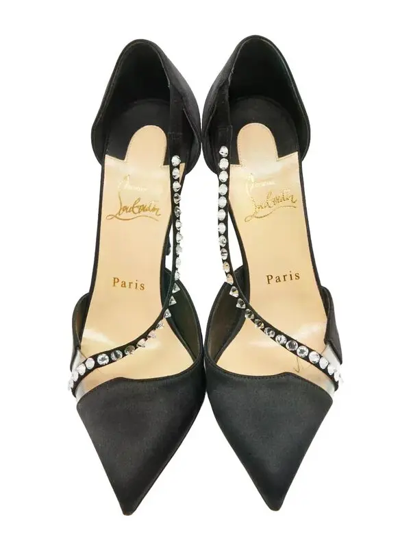 CHRISTIAN LOUBOUTIN Krystal Cross D'orsay Pumps - Black