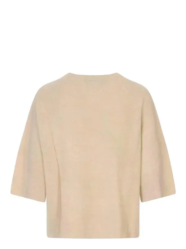 Fabiana Filippi Fine-knit Raglan-sleeve T-shirt - Neutrals