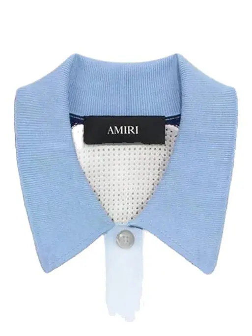 Amiri Crochet Mesh Sport Shirt - Blue