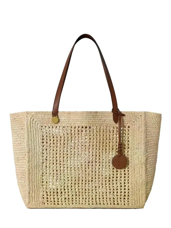 Mulberry Crochet Raffia Tote Bag - Neutrals