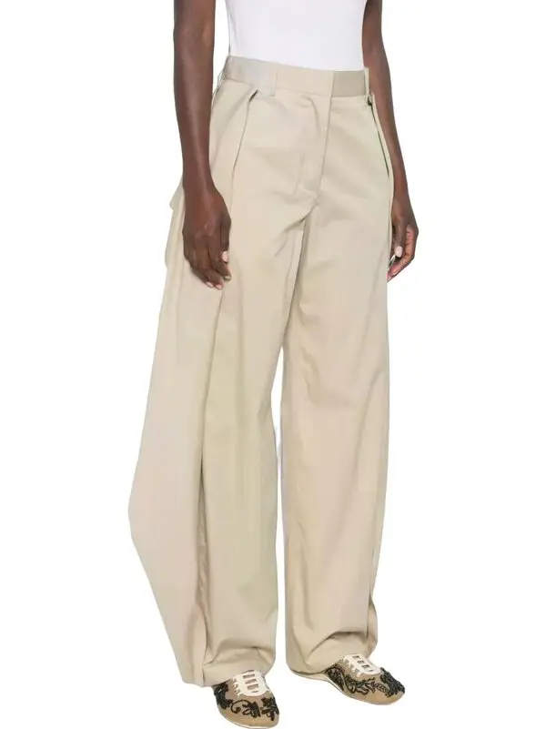 Loewe Draped Palazzo Pants - Neutrals