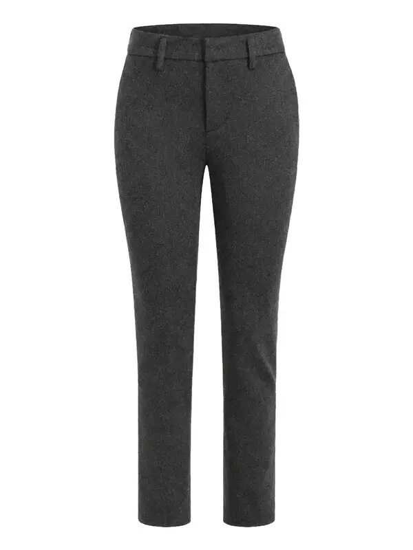DONDUP Carmen Herringbone Tailored Trousers - Grey