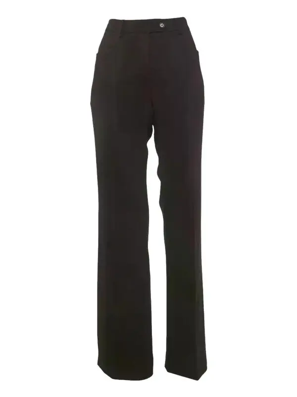 Moschino Tailored Straight-leg Crepe Trousers - Black