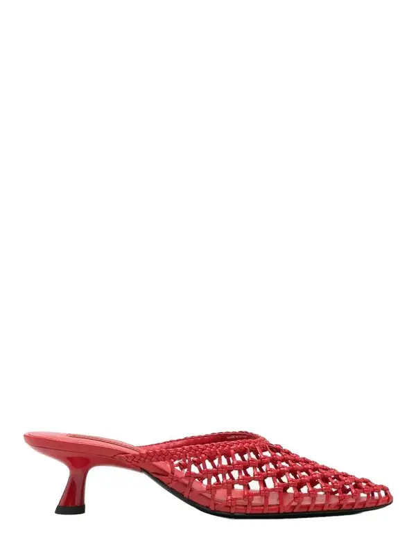 SIMONMILLER Gala Heeled Mules - Red