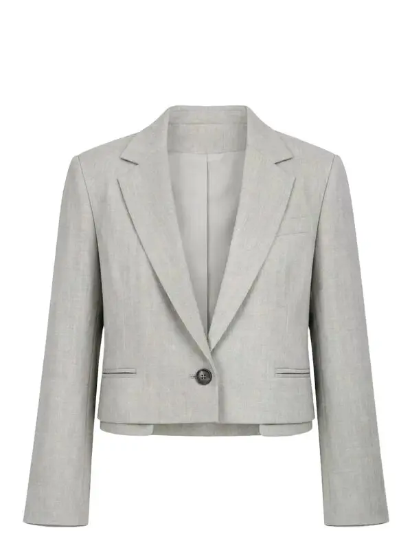 WE-AR4 Cropped Single-breasted Blazer - Grey
