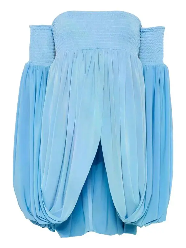 Coperni Off-shoulder Long Sleeve Top - Blue