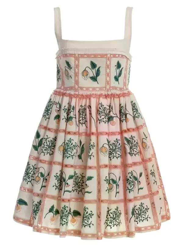 Agua Bendita Barbara Mini Uchuva Dress - Neutrals