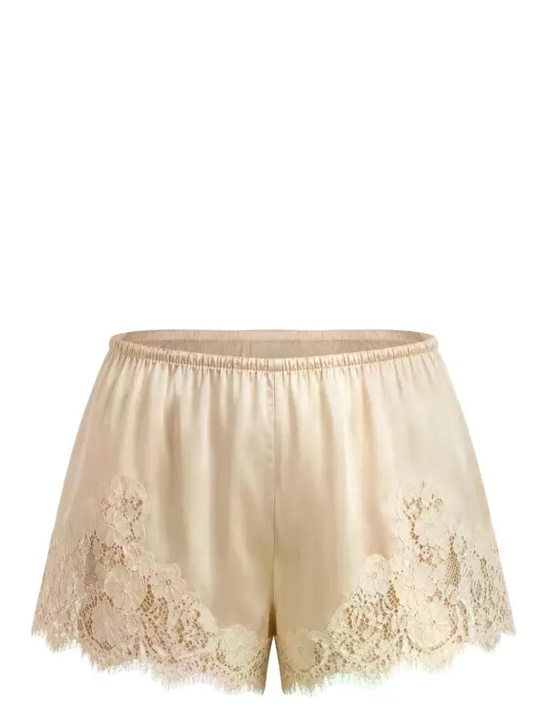 DÔEN Iona Lace-trim Shorts - Neutrals