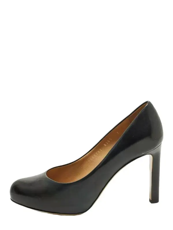 FERRAGAMO Leather Slip-on Pumps - Black
