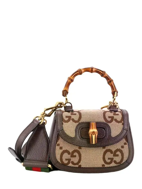 Gucci Jumbo Gg Canvas Mini Crossbody Bag - Brown