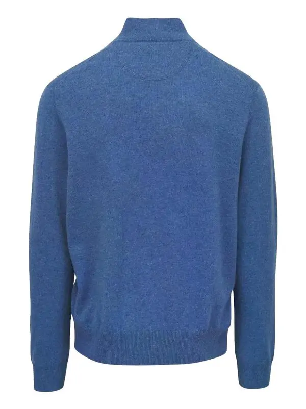 Rlx Ralph Lauren Cashmere Quarter-zip Sweater - Blue