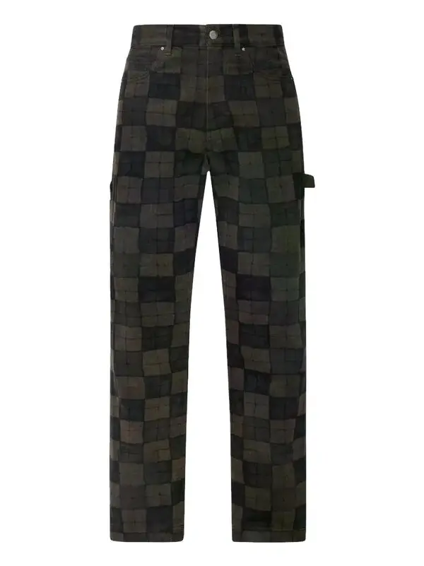 Amiri Checkered Carpenter Jeans - Brown