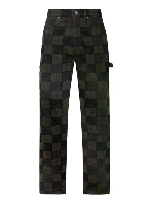 Amiri Checkered Carpenter Jeans - Brown