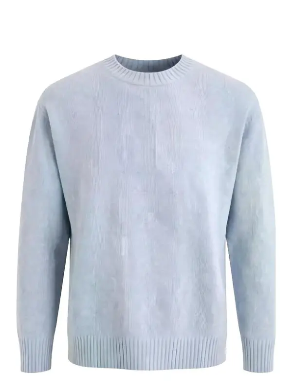 JURTA Ribbed Knit Sweater - Blue