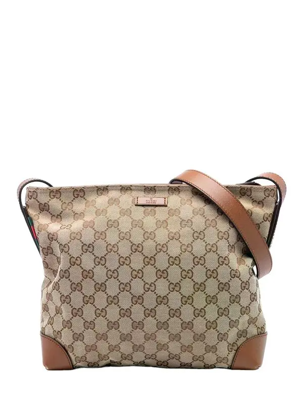 Gucci Gg Canvas Web Crossbody Bag - Neutrals