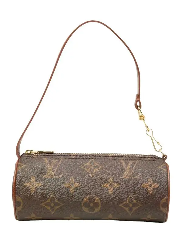 LOUIS VUITTON Monogram Papillon Pochette Handbag - Brown