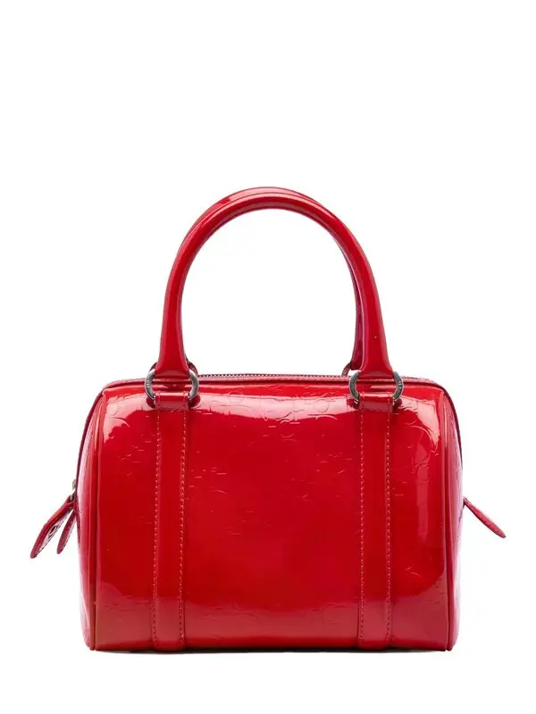 Dior Oblique Patent Boston Bag - Red