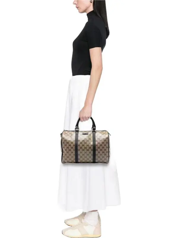 Gucci Medium Gg Crystal Joy Boston Bag - Neutrals