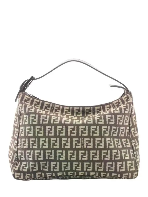 Fendi Zucchino Canvas Handbag - Brown