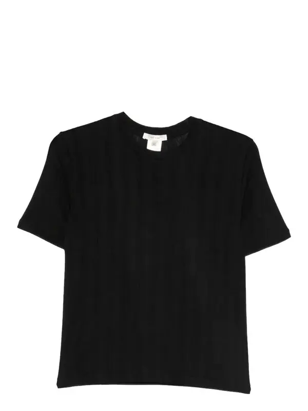 THE ROW Etina Ribbed Knit Top - Black