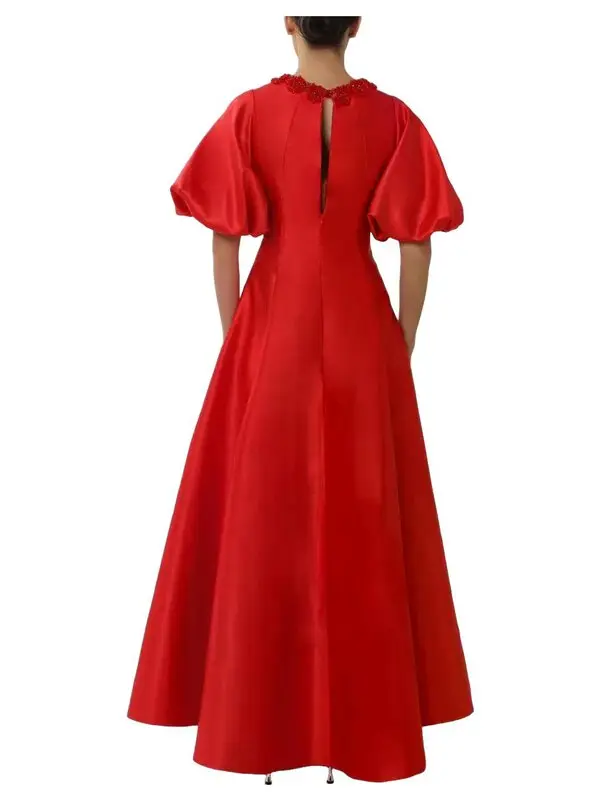 BARUNI Jawher Bead-embellished Maxi Gown - Red