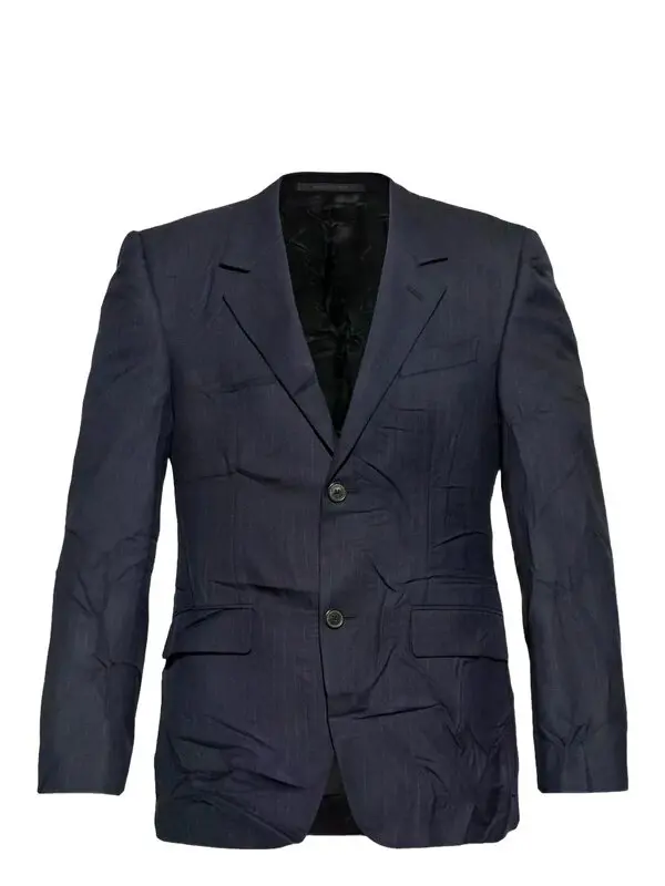 Balenciaga Pinstripe Side-pockes Blazer - Blue