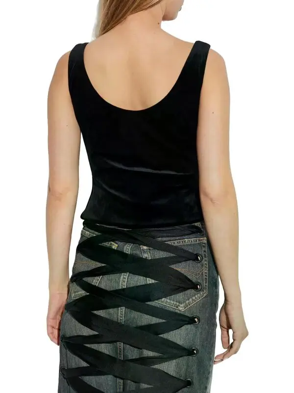 Balenciaga Velvet Tank Top - Black