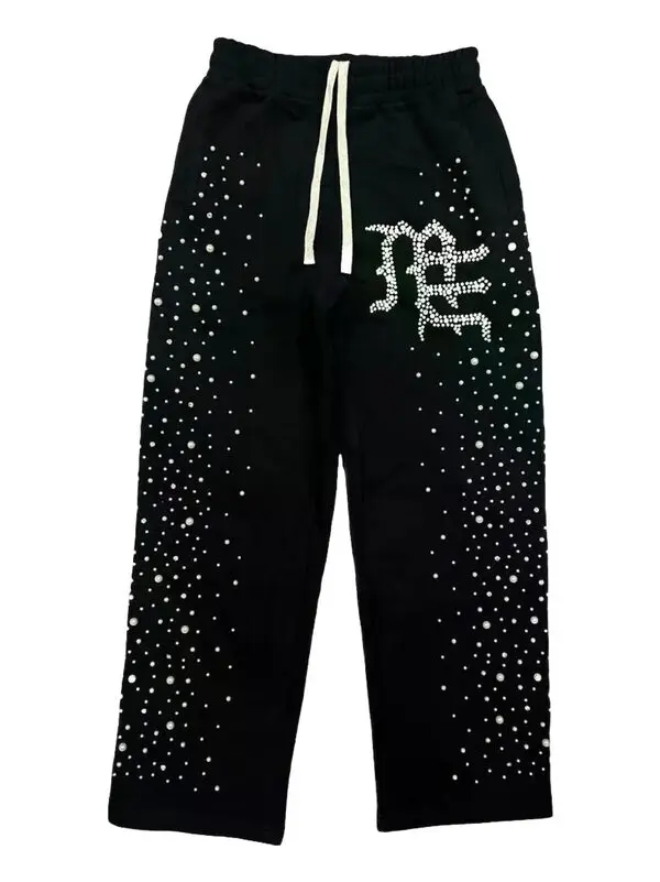 Mixed Emotion Elasticated-waistband Track Pants - Black