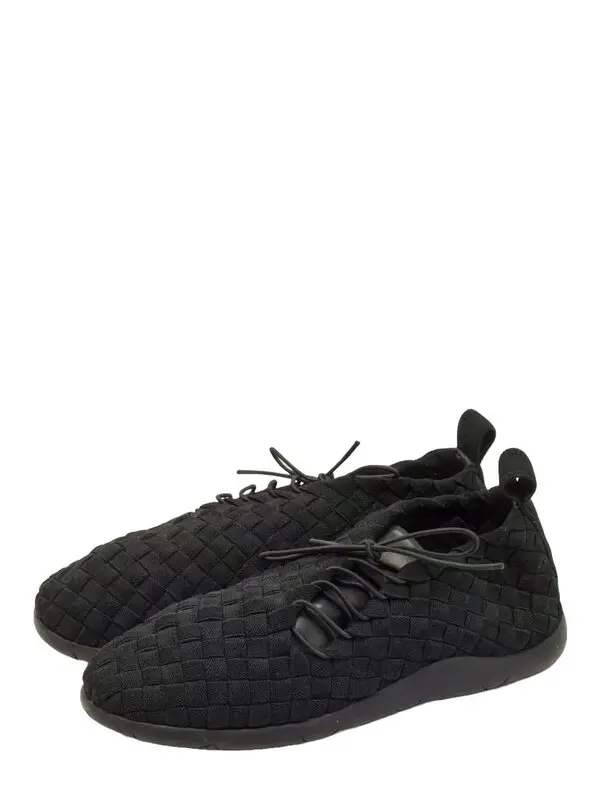 Bottega Veneta Intrecciato Lace-up Sneakers - Black