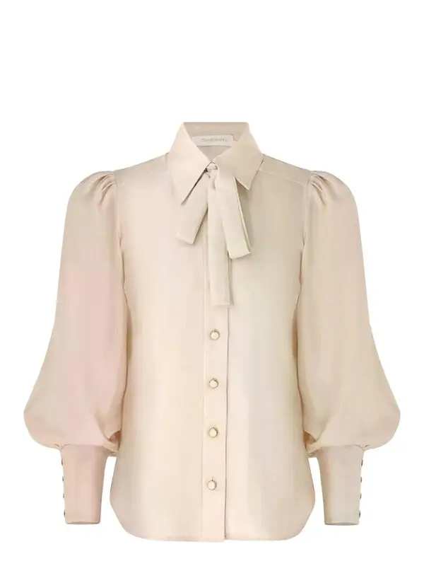 Zimmermann Natura Blouson Shirt - Neutrals