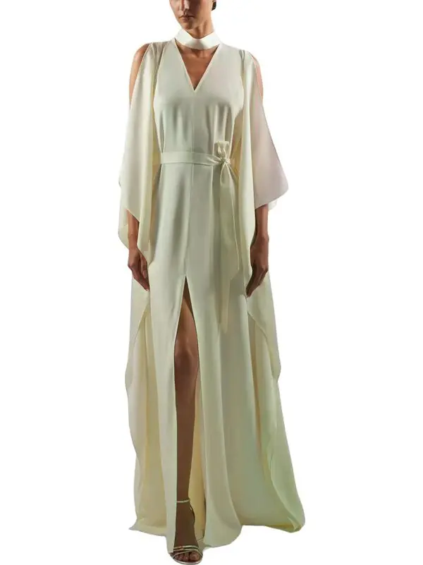 TALLER MARMO Belted Kaftan Maxi Dress - Neutrals