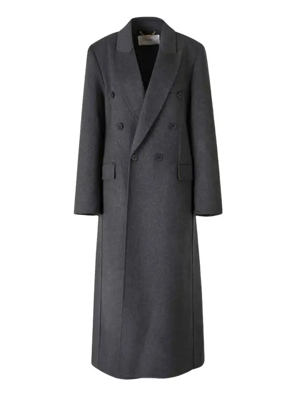 Victoria Beckham Double-breasted Button-fastening Coat - Grey