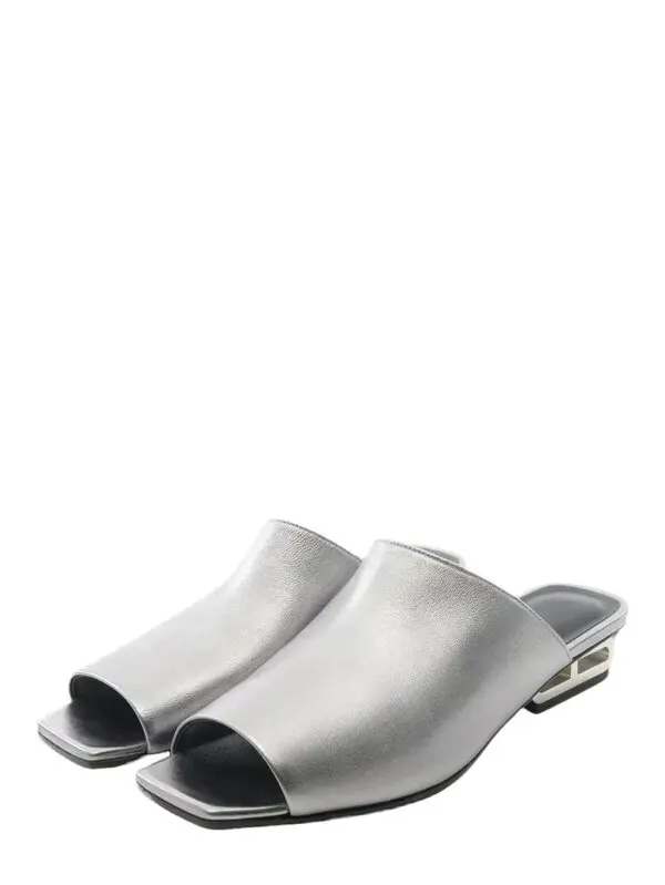 Hermès Idole Mule Sandals - Silver