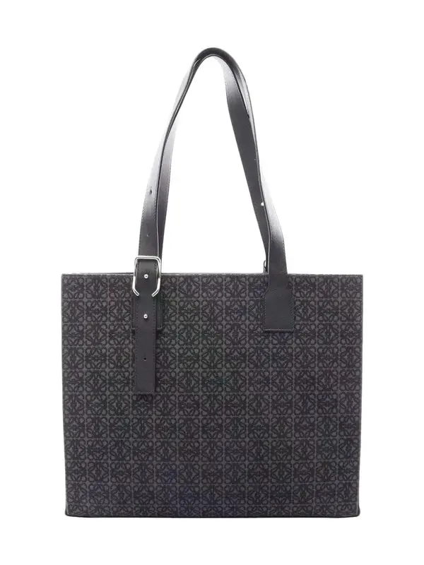 Loewe Canvas Anagram Buckle Horizontal Tote Bag - Black