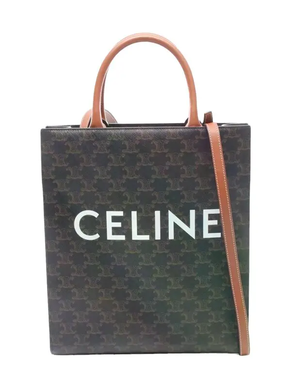 Celine Triomphe Vertical Cabas Tote Satchel - Brown