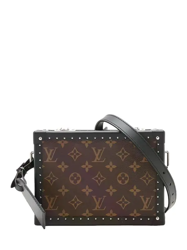 LOUIS VUITTON Monogram Macassar Clutch Box Crossbody Bag - Brown
