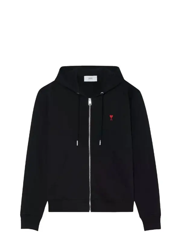 AMI Paris De Coeur Hoodie - Black