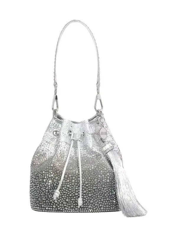 Judith Leiber Piper Crystal-embellished Bucket Bag - Silver