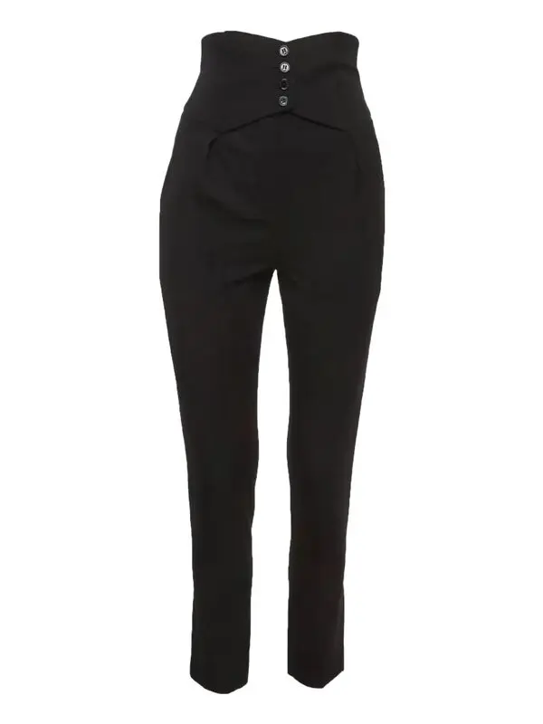 Saint Laurent Pleat-detail Gabardine Trousers - Black