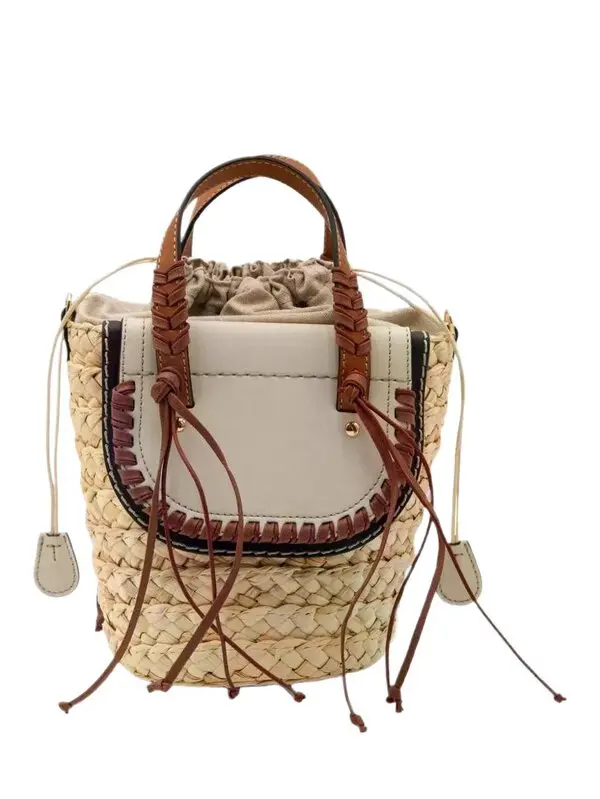 CUBA LAB Habanera Cuoieria Leather-trim Tote Bag - Neutrals