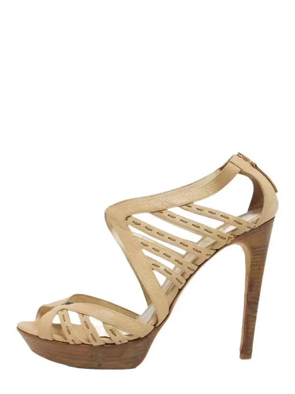 Fendi Open-toe Strappy Stiletto Sandals - Neutrals