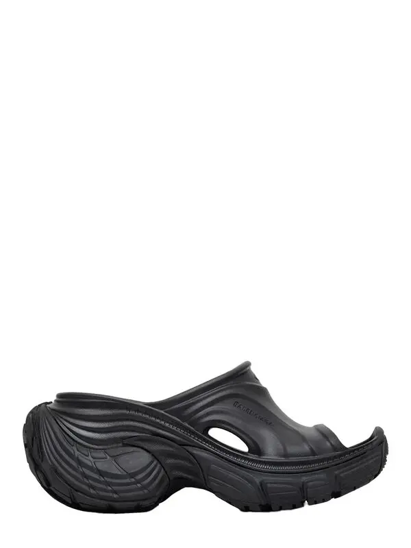 Balenciaga Platform Mules - Black